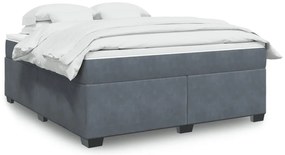 Box spring postel s matrací tmavě šedá 180x200 cm samet 3285300