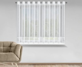 ZÁCLONA NA KROUŽCÍCH ARTEMIDA 350X145 CM BÍLÁ