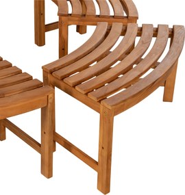 Lavice kolem stromu Nila 250 cm kulatý bez opěradlo – hnědá