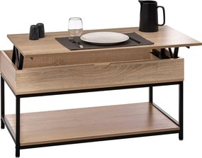 Kávový stolek s výsuvnou deskou ALIAJ,  95 x 50 x 51 cm