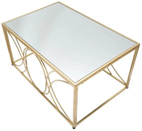 Designový konferenční stolek Parsons 90 cm stříbrný / zlatý
