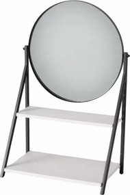 Kosmetické zrcadlo ACAPULCO s poličkou 50,5 cm, černé