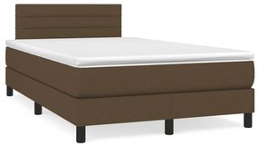 Box spring postel s matrací tmavě hnědá 120x190 cm textil 3269733