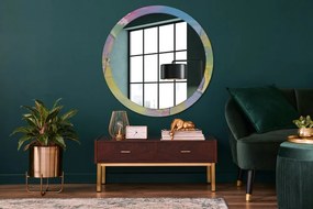 Kulaté dekorativní zrcadlo Textura oleje fi 100 cm