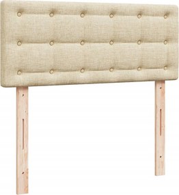 Box spring postel s matrací krémová 120x190 cm textil 3287026