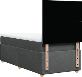 Box spring postel s matrací tmavě šedá 80 x 200 cm textil 3291101