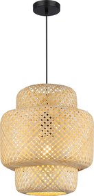 Závěsné svítidlo Hestia, 1x bambusové stínítko, (fi 30 cm), b