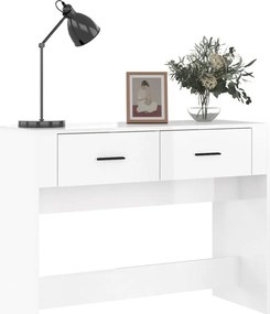 vidaXL Konzolový stolek 100 x 39 x 75 cm kompozitní dřevo [816778] Barva: bílá s vysokým leskem