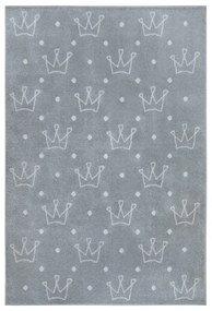 Šedý dětský koberec 120x170 cm Crowns – Hanse Home