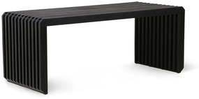 Černá dřevěná lamelová lavice Slatted M - 96*43*38 cm