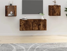 vidaXL Nástěnné TV skříňky 2 ks 40 x 34,5 x 40 cm [816643] Barva: kouřový dub