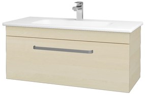 Dřevojas Koupelnová skříň ASTON SZZ 100 Varianta: N01 Bílá lesk / Úchytka T01 / L03 Antracit vysoký lesk