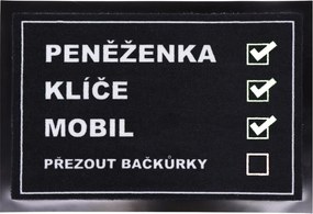 Rohožka Checklist 40x60 cm – na von aj na doma, 40x60, čierna, Mercury Flooring