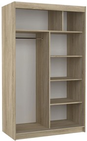 Šatní skříň s posuvnými dveřmi Marvin - 120 cm Barva: Bílá