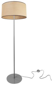Podlahová lampa JUTA, 1x jutové stínítko, (výběr ze 3 barev konstrukce), O, BL