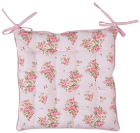 Podsedák s výplní s růžičkami Sweet Roses – 40x40x4 cm