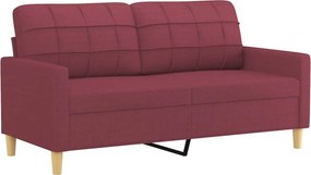 2dílná sedací souprava s poduškami vínová textil 3201280