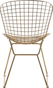 Kovová jídelní židle ve zlaté barvě District – Premier Housewares