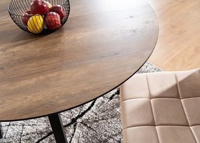 Casarredo - Komfort nábytek Kulatý jídelní stůl OAKLAND 100 ořech/černý kov