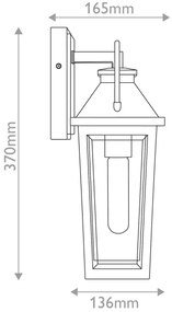 Quoizel QZ-BUCKLEY-S-MBK - Venk. nástěnné svítidlo S BUCKLEY 1xE27/40W/230V IP44