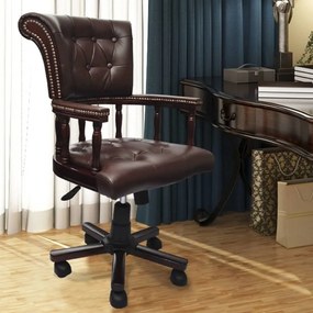 vidaXL Otočná kancelářská židle [20041] Barva: Hnědá