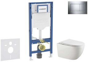 Geberit Duofix - Set předstěnové instalace, klozetu Gaia a sedátka softclose, tlačítko Sigma20, chrom/chrom mat SANI11CA1133B