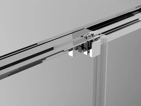 Mexen Exo, posuvná sprchová kabina, dveře 85 cm + boční stěna 90 cm, transparentní sklo, chrom, 8153-085-090-01-00