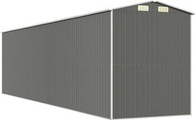 Zahradní kůlna světle šedá 192 x 772 x 223 cm pozinkovaná ocel 3147445