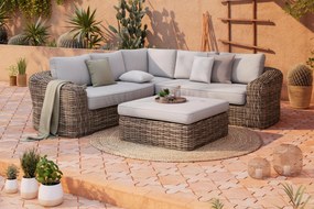 XXXLutz TERASOVÁ SEDACÍ SOUPRAVA dřevo, kov, plast, textil Ambia Garden - Online Only zahradní nábytek - 001273000601
