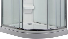 ARTTEC SIRIUS 120 x 90 cm - Masážní sprchový box model 5 chinchilla sklo levá vanička