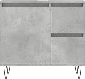 vidaXL 3dílný set koupelnového nábytku kompozitní dřevo [3190225] Barva: Betonová šedá