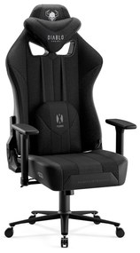 Látková herní židle King Size, černá: Diablo X-Player 2.0