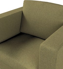 Potah na křesko IKEA Karlanda, krátký barva zelená látka pletený vzor