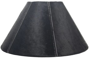 Kónické černé stínidlo lampy z hovězí kůže - Ø 39*Ø 16*23cm / E27