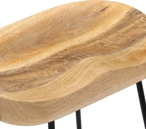 vidaXL Barové stoličky Gavin 2 ks masivní mangovníkové dřevo [247838] Barva: tmavě hnědá