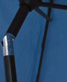 vidaXL Zahradní slunečník s LED světly ocelová tyč 300 cm [47135] Barva: taupe