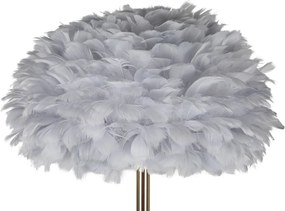 Stojací lampa Feathers 170 cm šedá/zlatá