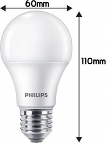 SADA 6 KS LED žárovek PHILIPS E27 8W 806lm neutrální bílá 4000K A60