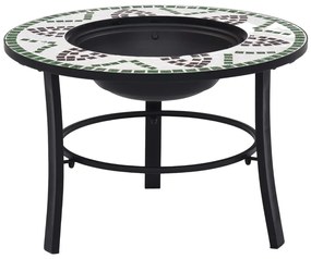 vidaXL Marketos Mozaikové ohniště zelené 68 cm keramika
