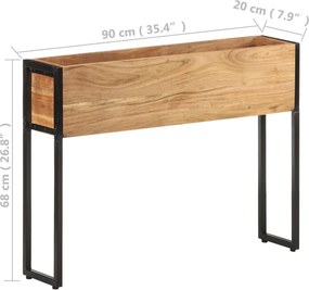 Truhlík 90 x 20 x 68 cm masivní akáciové dřevo 321939
