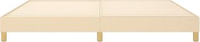 Rám postele s boxspringem krémový 200 x 200 cm textil 3120643