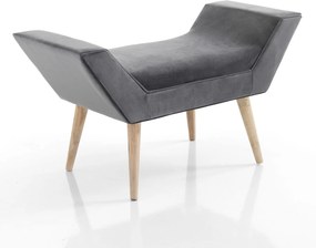 Tomasucci Polstrovaná lavice TANK GREY 50x91x43cm, šedo-hnědá