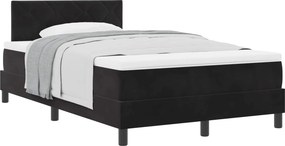Postel s boxspringem s čelo Černá 120 x 190 cm samet 3339226