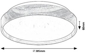 Rabalux 71144 - LED Stropní svítidlo LEANA LED/24W/230V 3000K pr. 38 cm