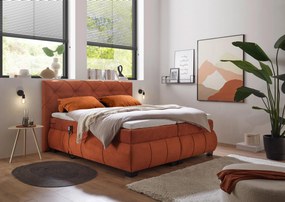 XXXLutz POSTEL BOXSPRING, 180/200 cm, koňaková MID.YOU - Manželské postele - 002220057804