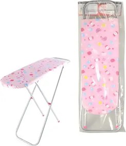 Žehlicí prkno dětské růžové / Kov, plast, textil / 62 x 51 x 19 cm / o