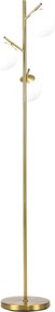 HOMCOM Stojací lampa 40W Stojací lampa s paticí E27 a 3 skleněnými stínidly, do obývacího pokoje, výška 169 cm| Aosom