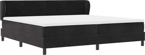 Postel s boxspringem s čelo Černá 200 x 200 cm samet 3340408