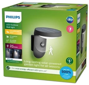Philips - LED Solární nástěnné svítidlo se senzorem TYLA LED/1,2W/4V 3000K IP44