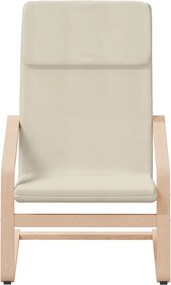 Relaxační křeslo s podnožkou krémové textil 3154412